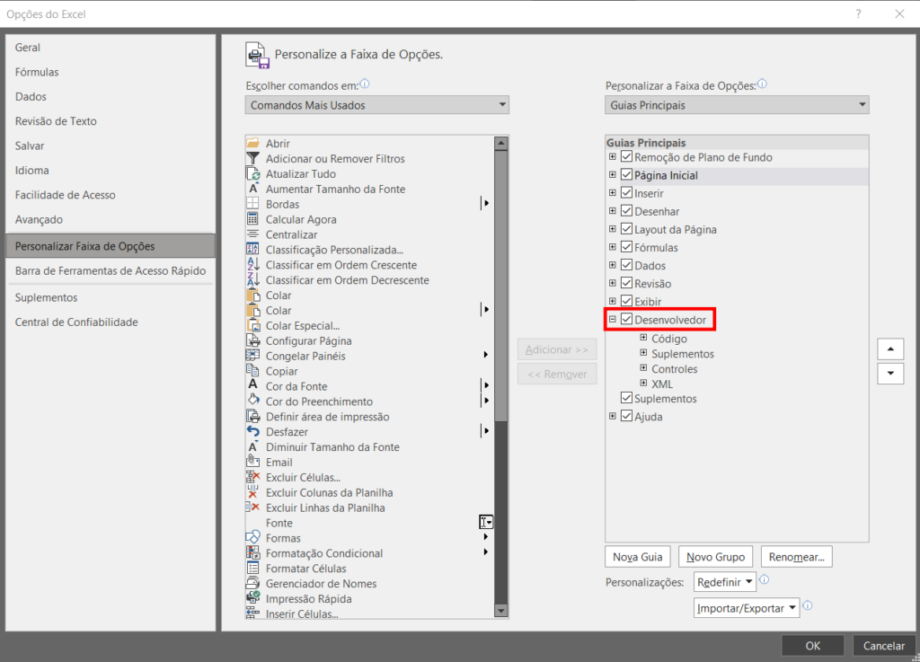 Como gerar PDF de uma área específica no Excel - Pacote de planilhas
